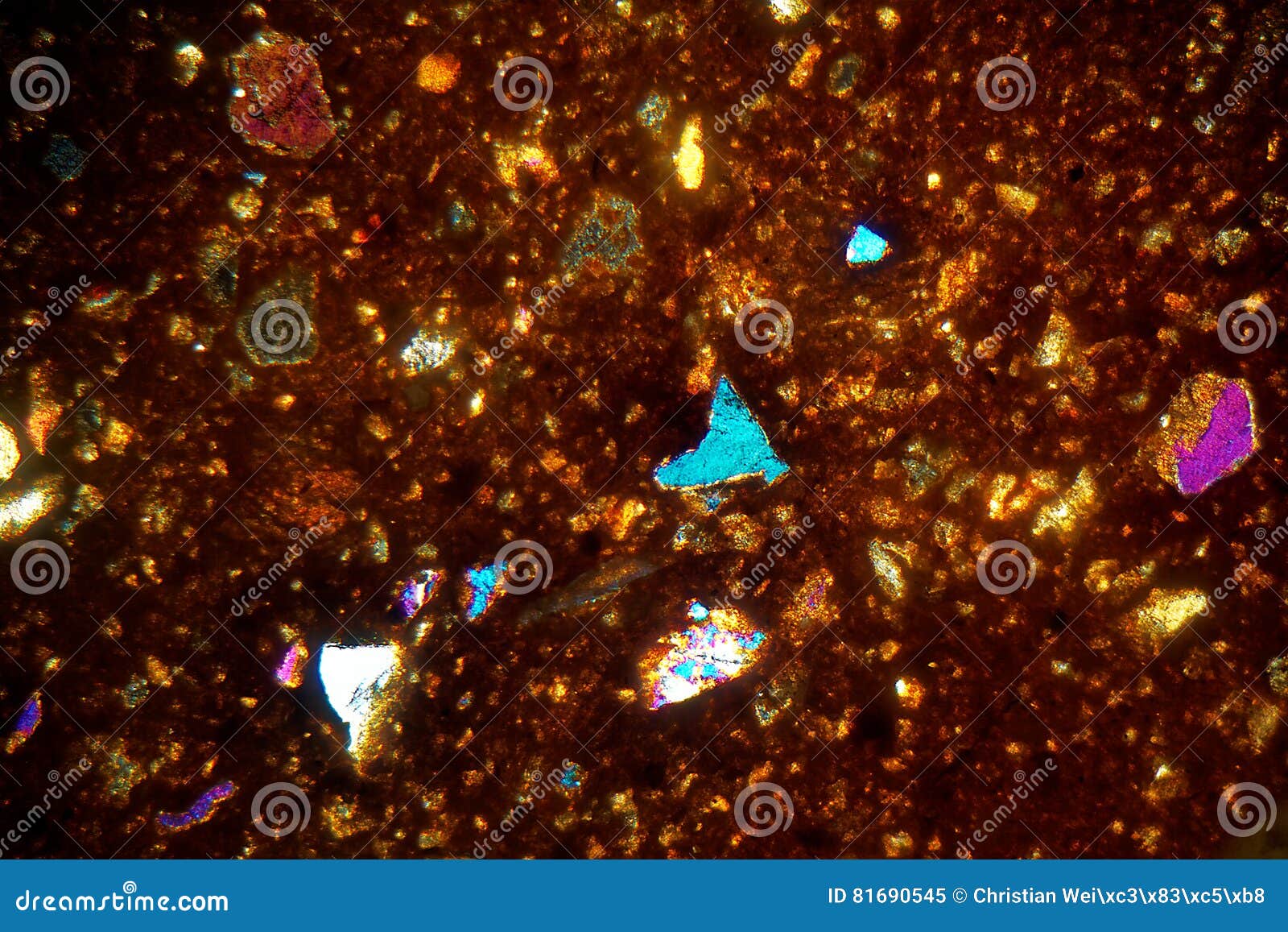 Thin Section of a Brick Under the Microscope Stock Image - Image of ...