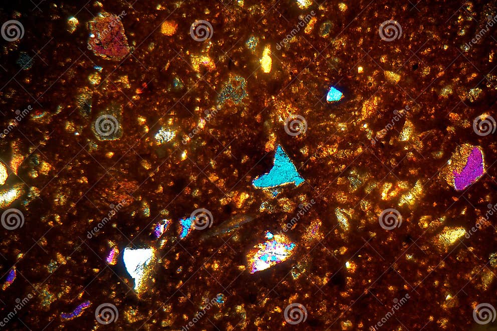 Thin Section of a Brick Under the Microscope Stock Image - Image of ...