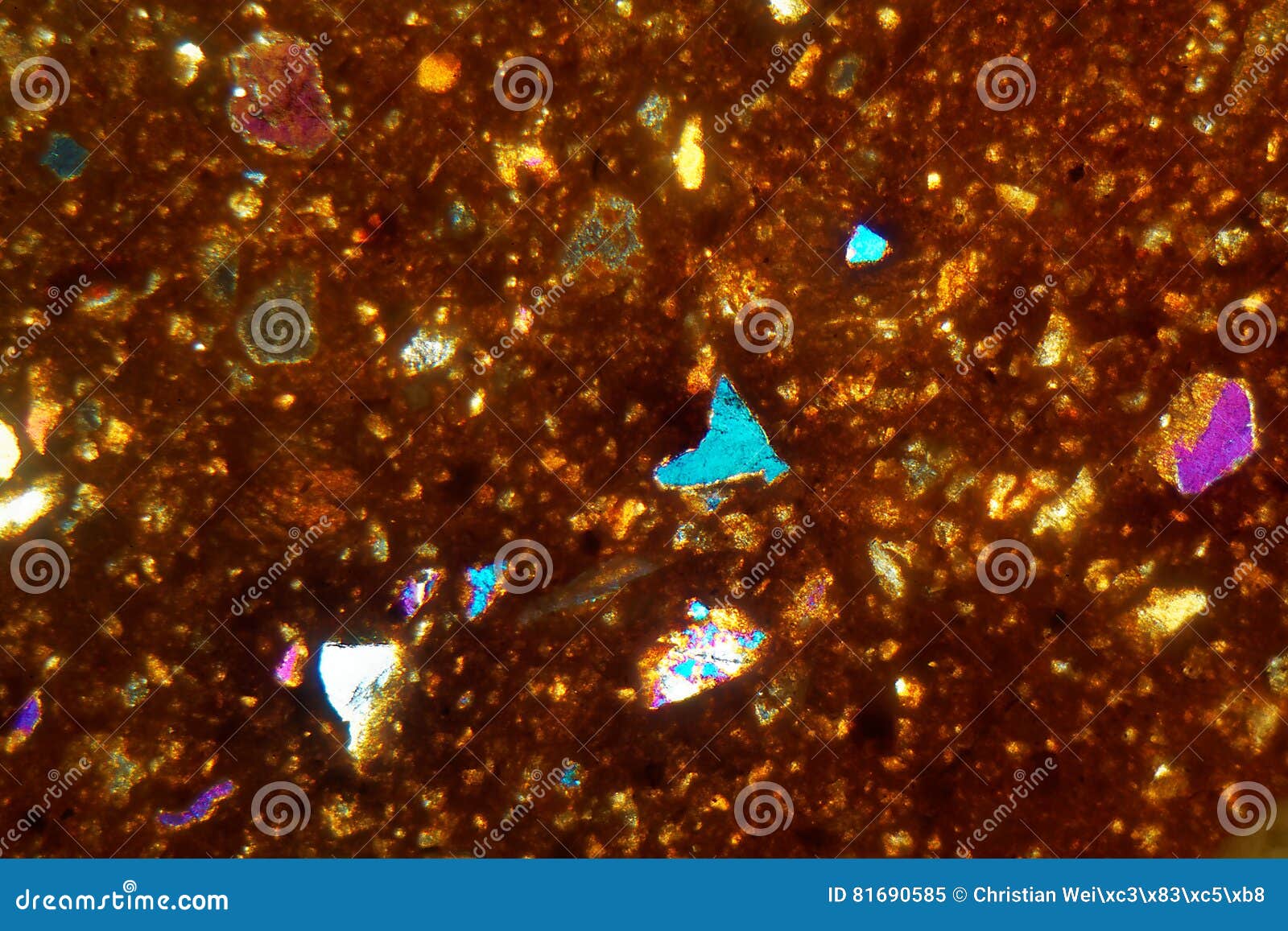 Thin Section of a Brick Under the Microscope Stock Image - Image of ...