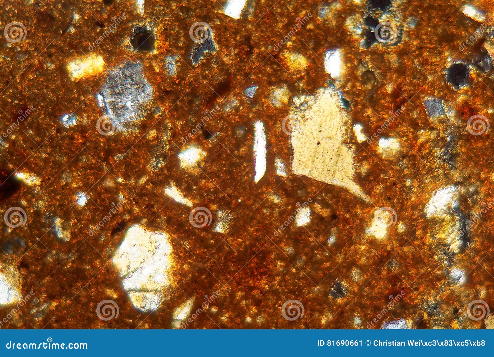 Thin Section of a Brick Under the Microscope Stock Image - Image of ...