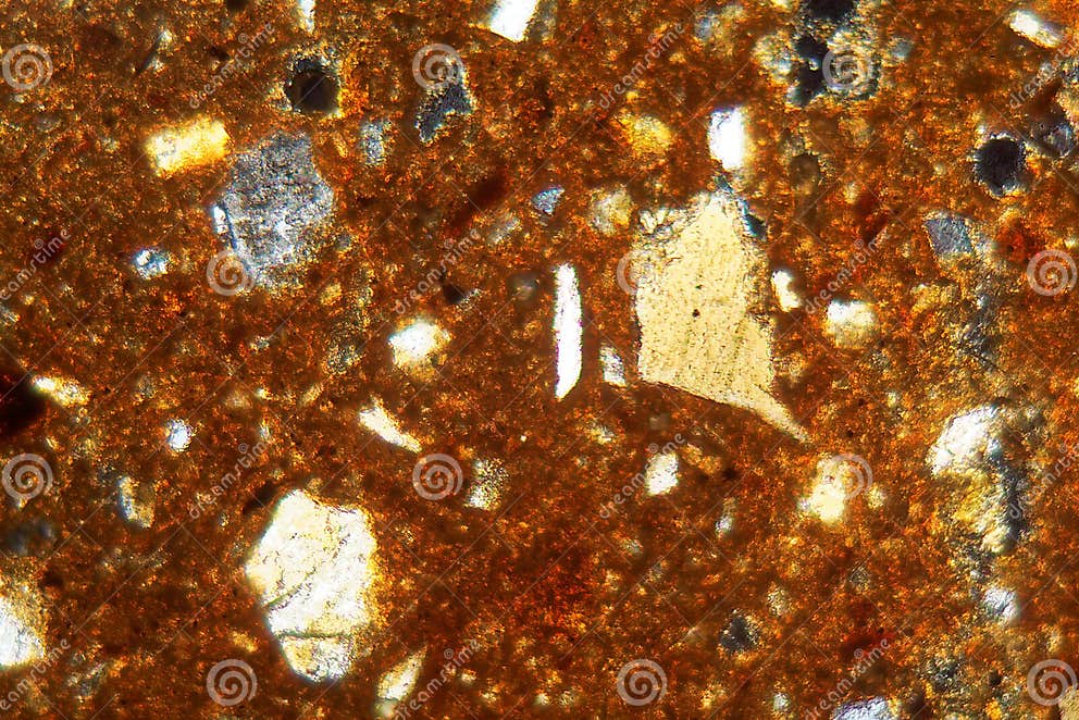 Thin Section of a Brick Under the Microscope Stock Image - Image of ...