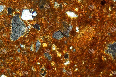 Thin Section of a Brick Under the Microscope Stock Image - Image of ...