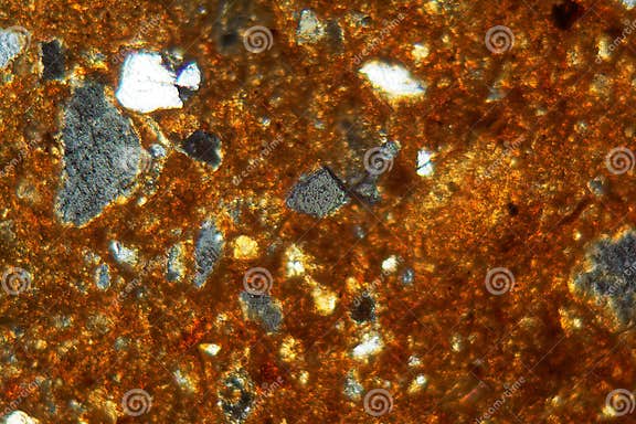 Thin Section of a Brick Under the Microscope Stock Image - Image of ...
