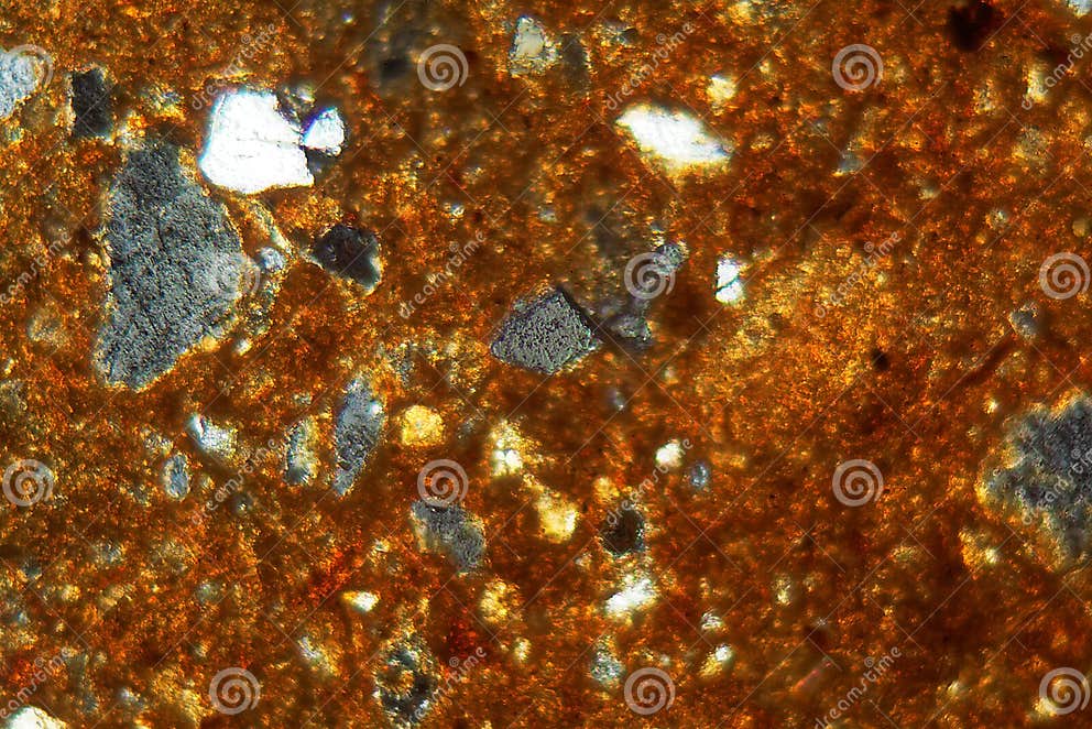 Thin Section of a Brick Under the Microscope Stock Image - Image of ...