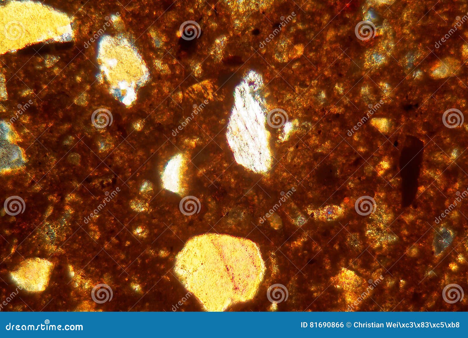 Thin Section of a Brick Under the Microscope Stock Photo - Image of ...