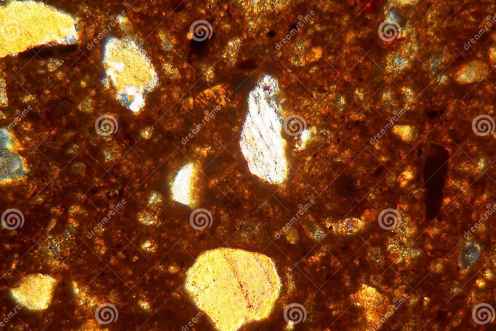 Thin Section of a Brick Under the Microscope Stock Photo - Image of ...
