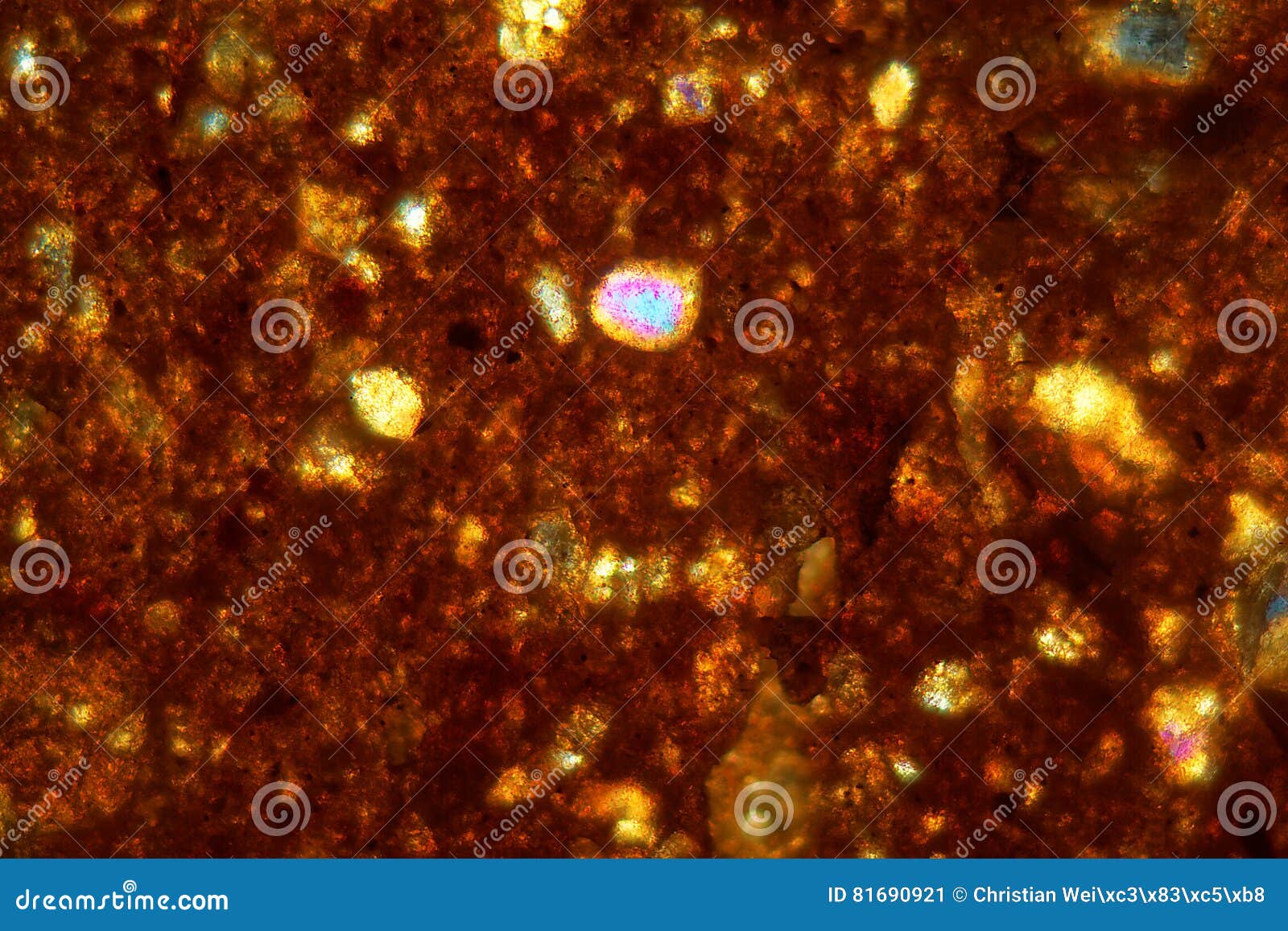 Thin Section of a Brick Under the Microscope Stock Image - Image of ...