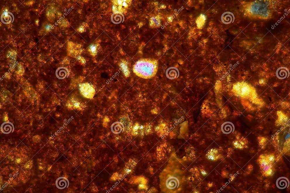 Thin Section of a Brick Under the Microscope Stock Image - Image of ...