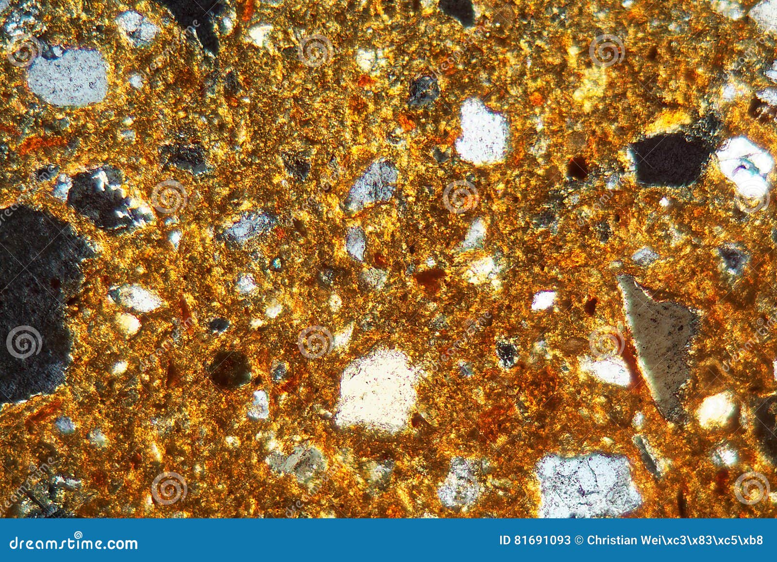 Thin Section of a Brick Under the Microscope Stock Image - Image of ...