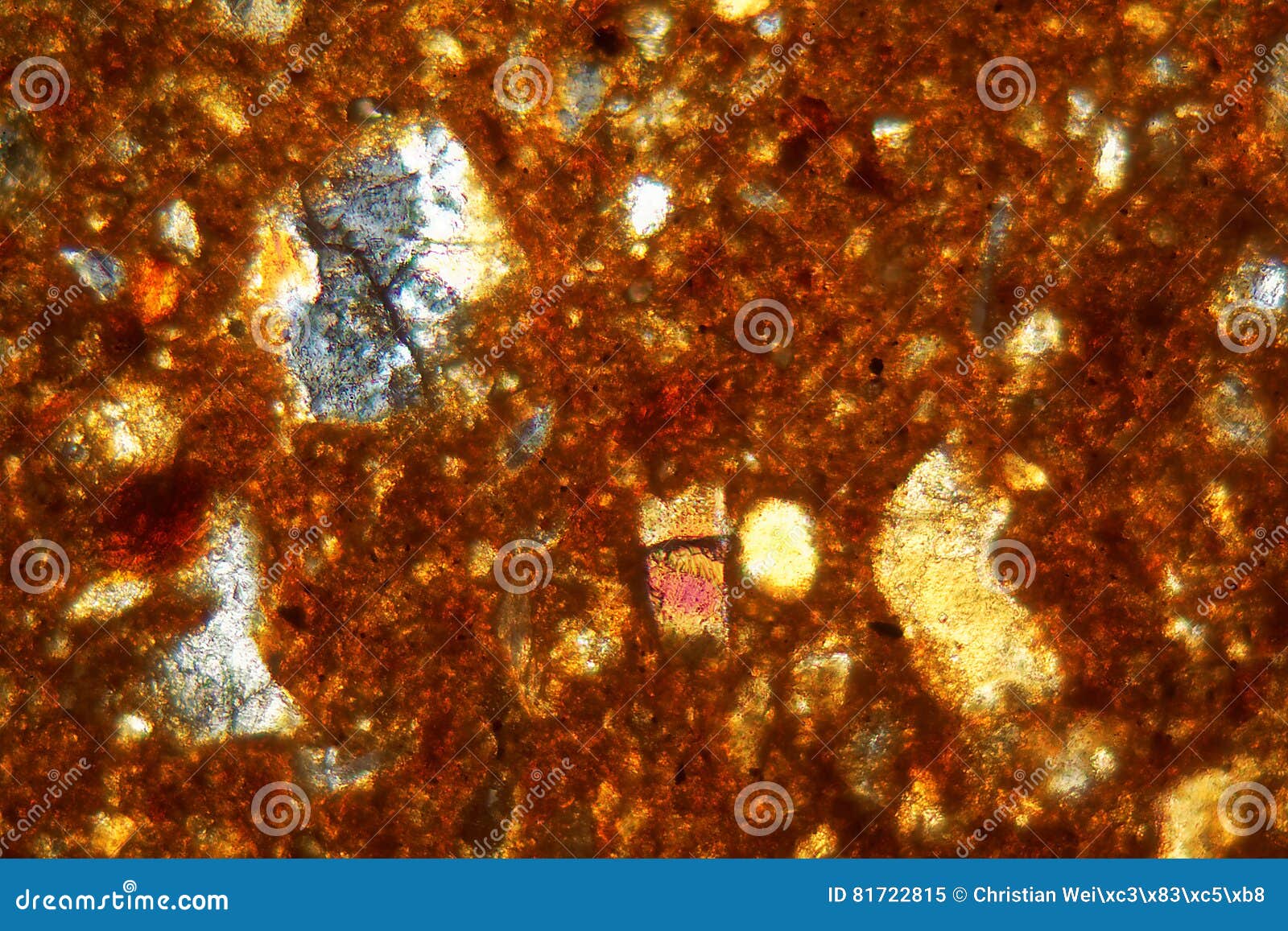 Thin Section of a Brick Under the Microscope Stock Image - Image of ...
