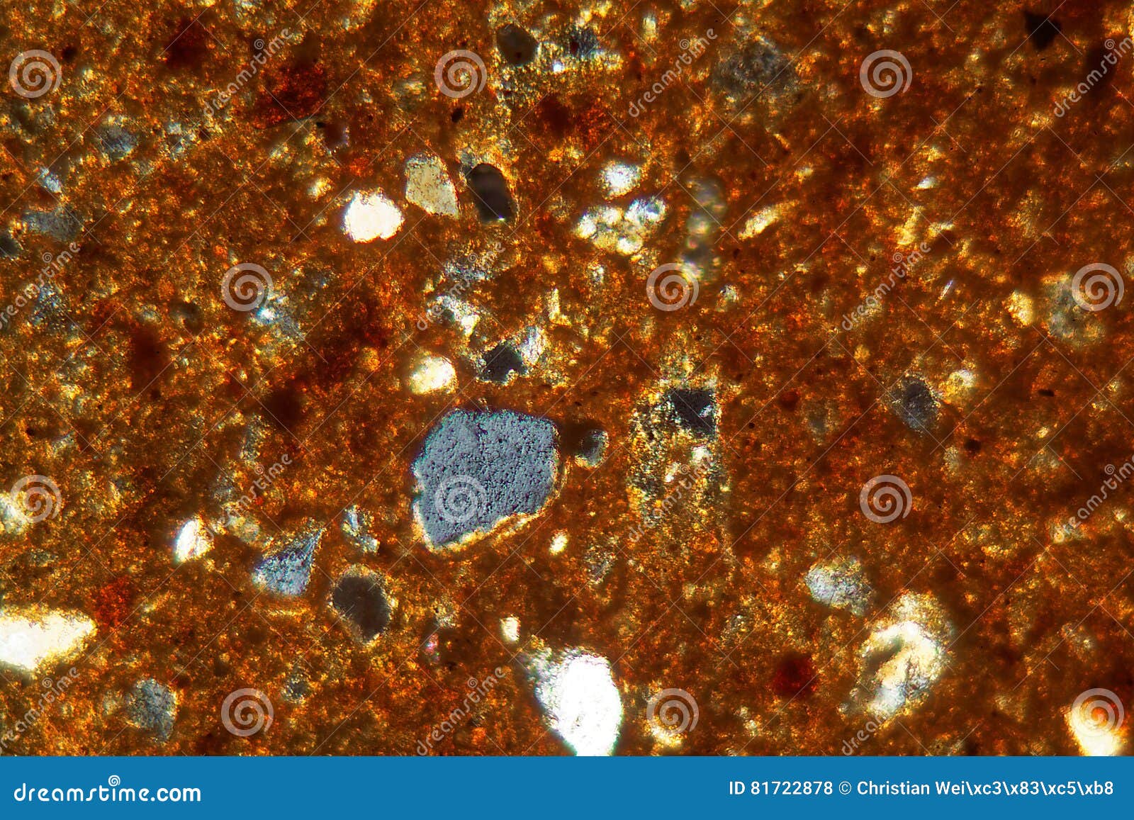 Thin Section of a Brick Under the Microscope Stock Photo - Image of ...