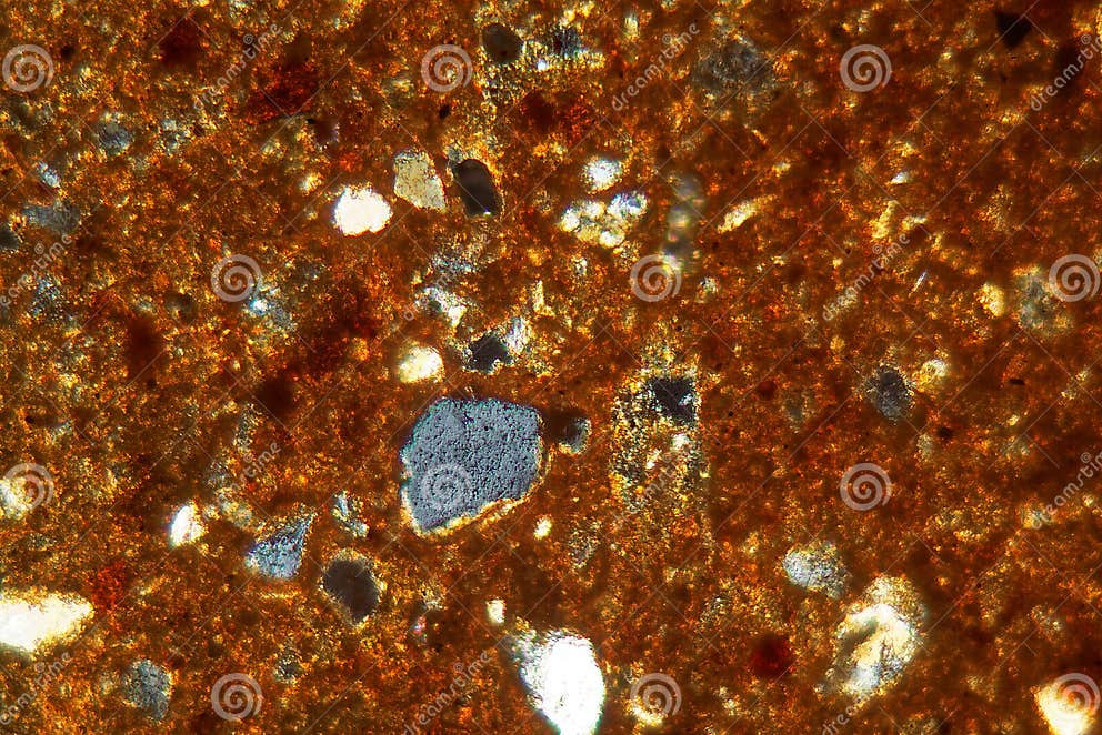 Thin Section of a Brick Under the Microscope Stock Photo - Image of ...