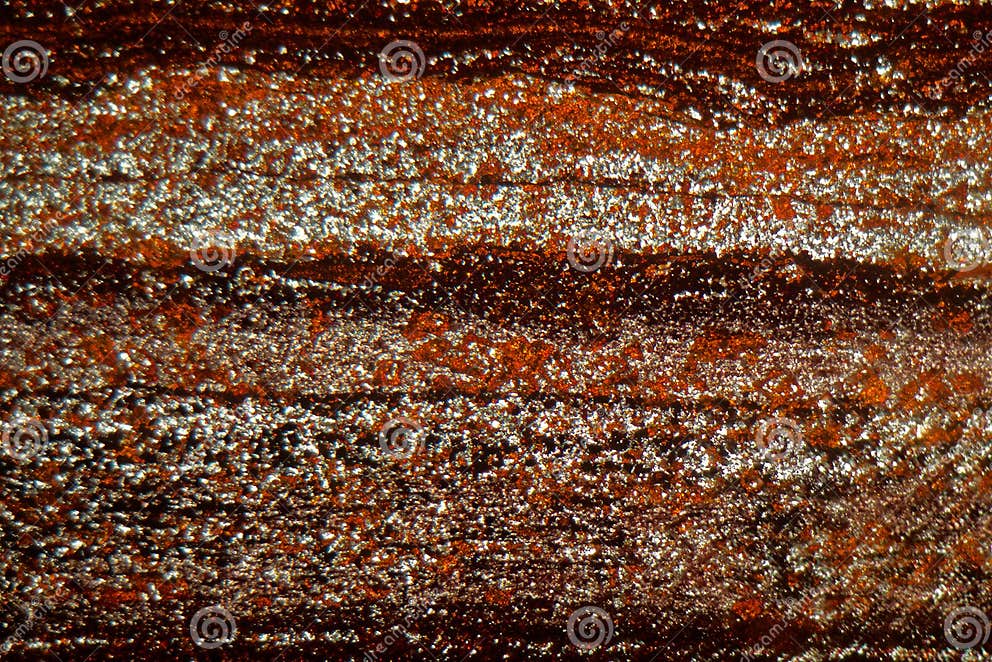 Thin Section of Iron Ore Under the Microscope Stock Photo - Image of ...