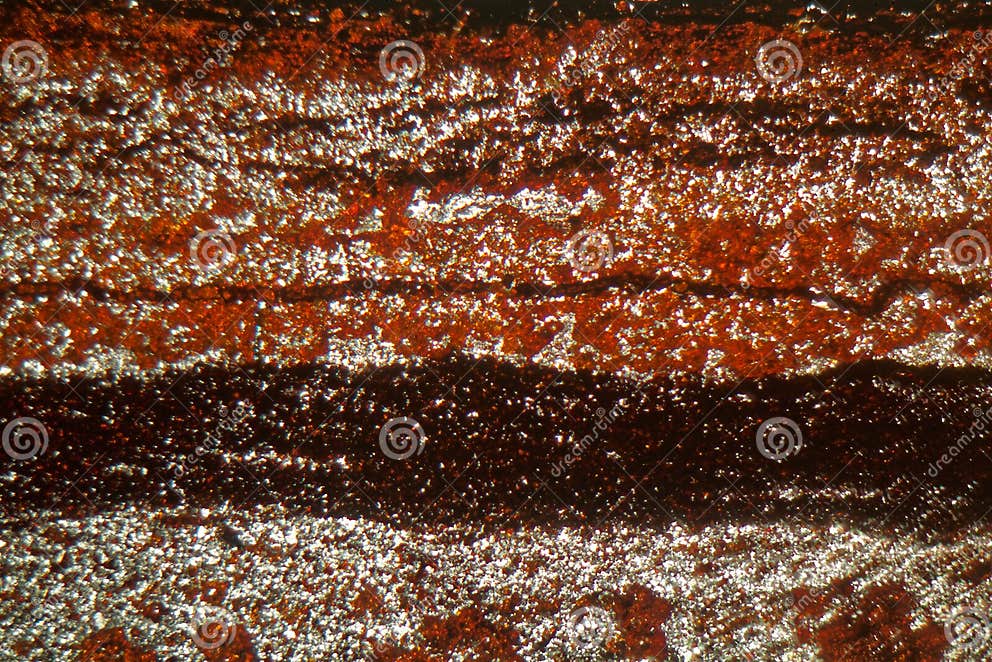 Thin Section of Iron Ore Under the Microscope Stock Image - Image of ...