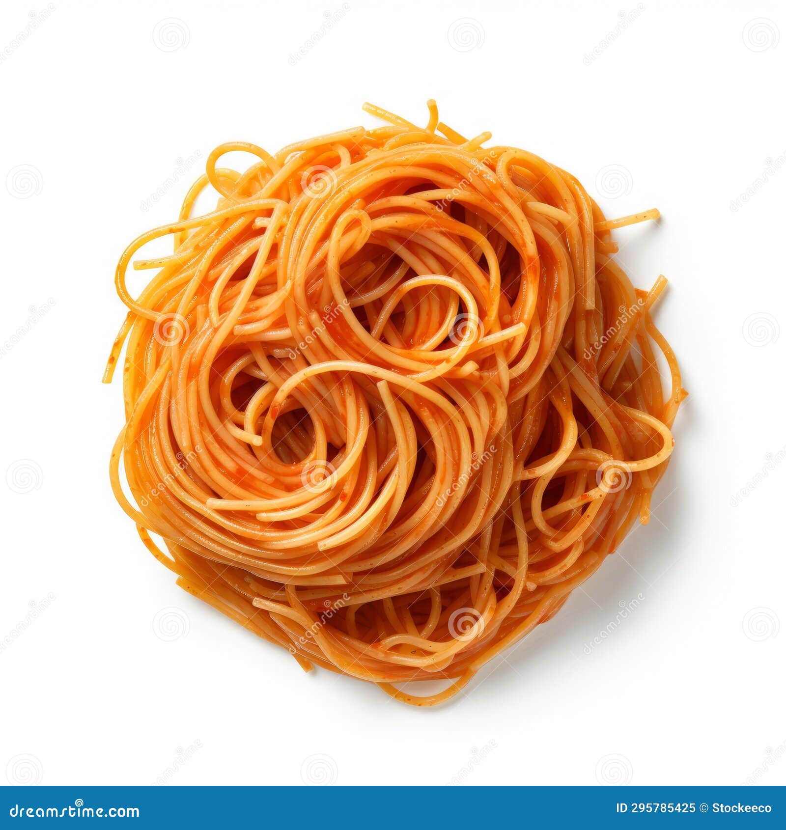 Top View Spaghetti - Close-up of Dynamic Brushwork on White Background ...