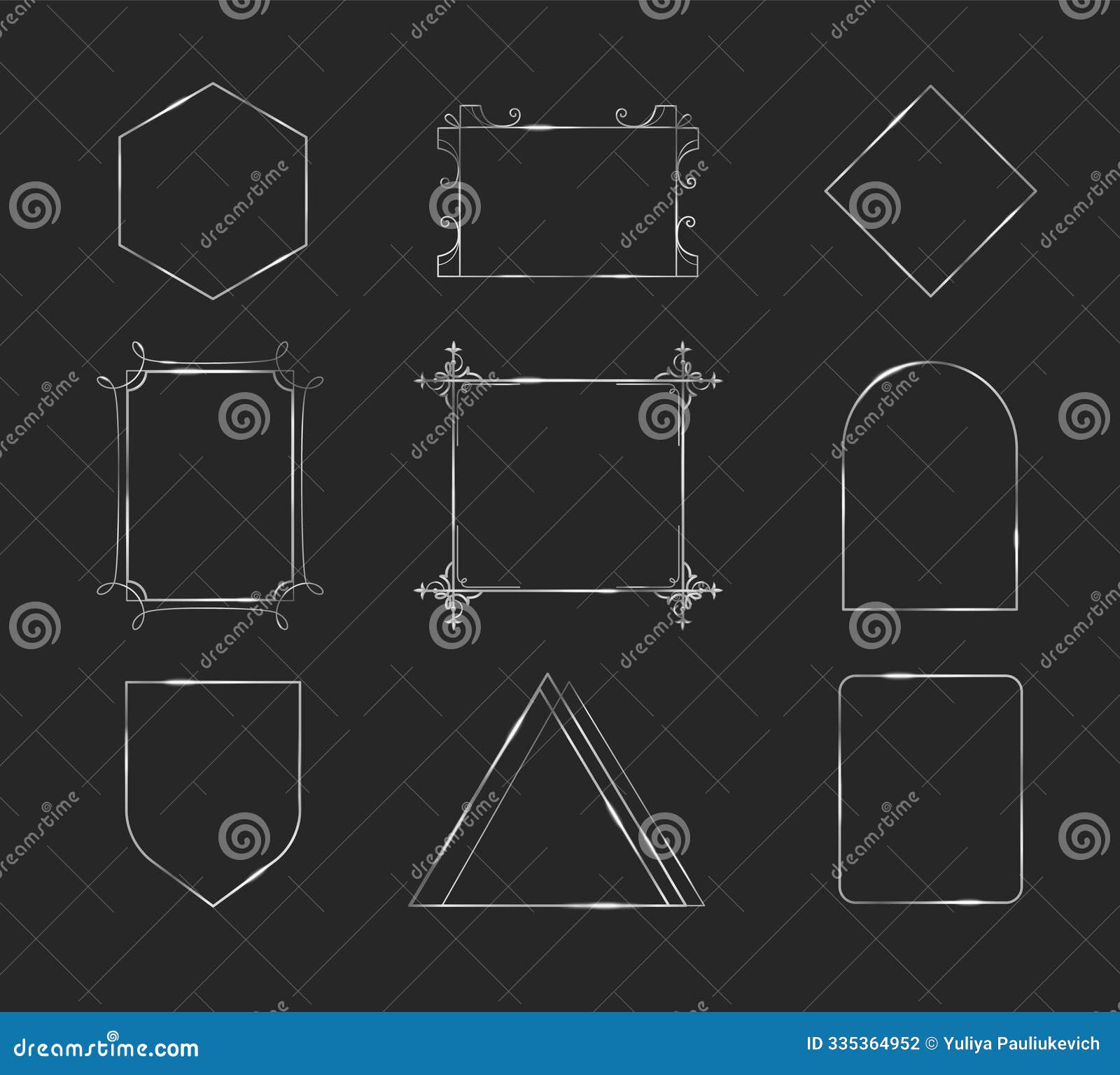 Thin Silver Line Flag Royalty-Free Stock Photo | CartoonDealer.com ...