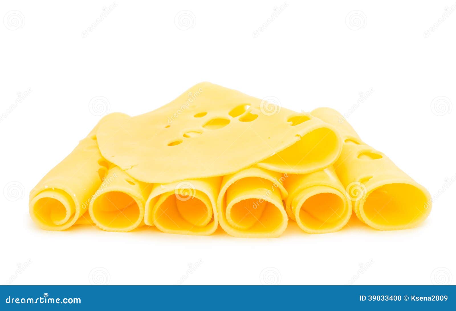 Thin Slice of Cheese Isolated Stock Photo - Image of healthy, closeup ...