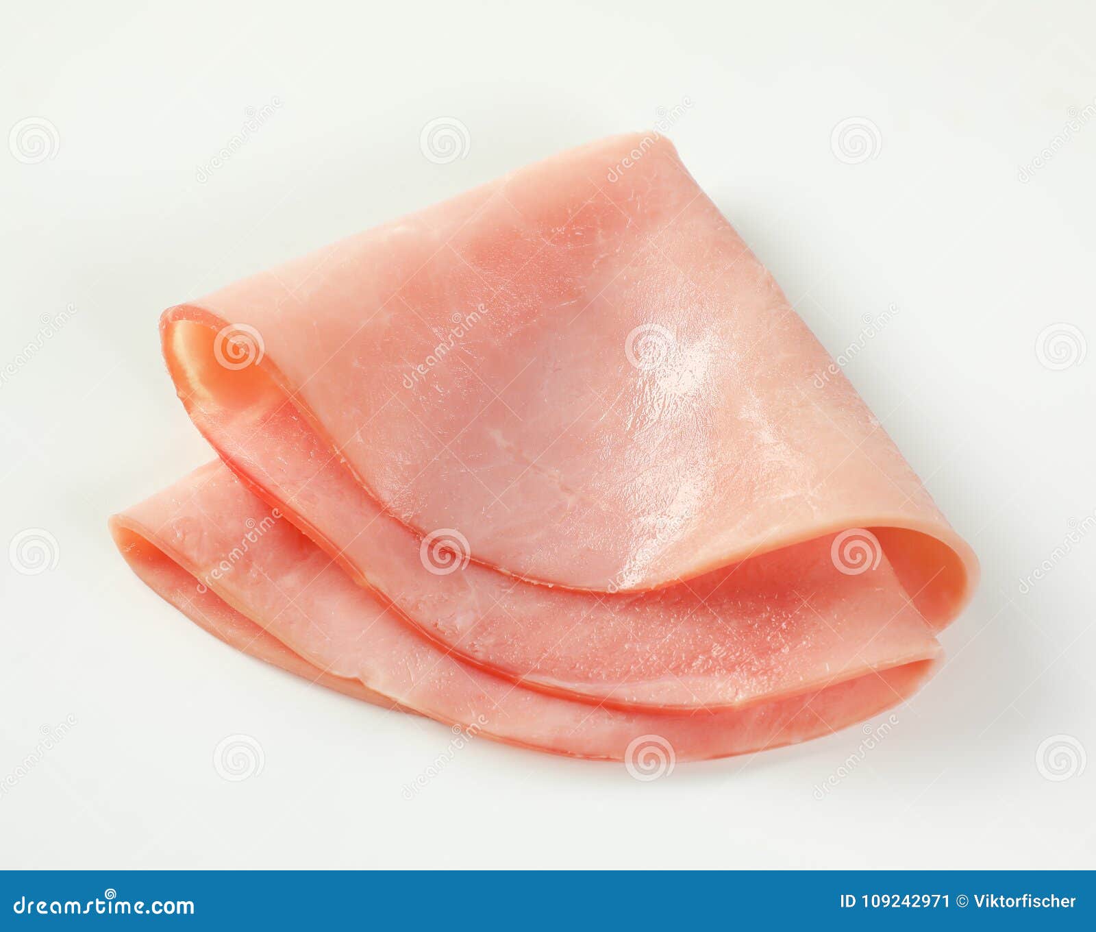 Thin slice of ham stock image. Image of white, cold - 109242971