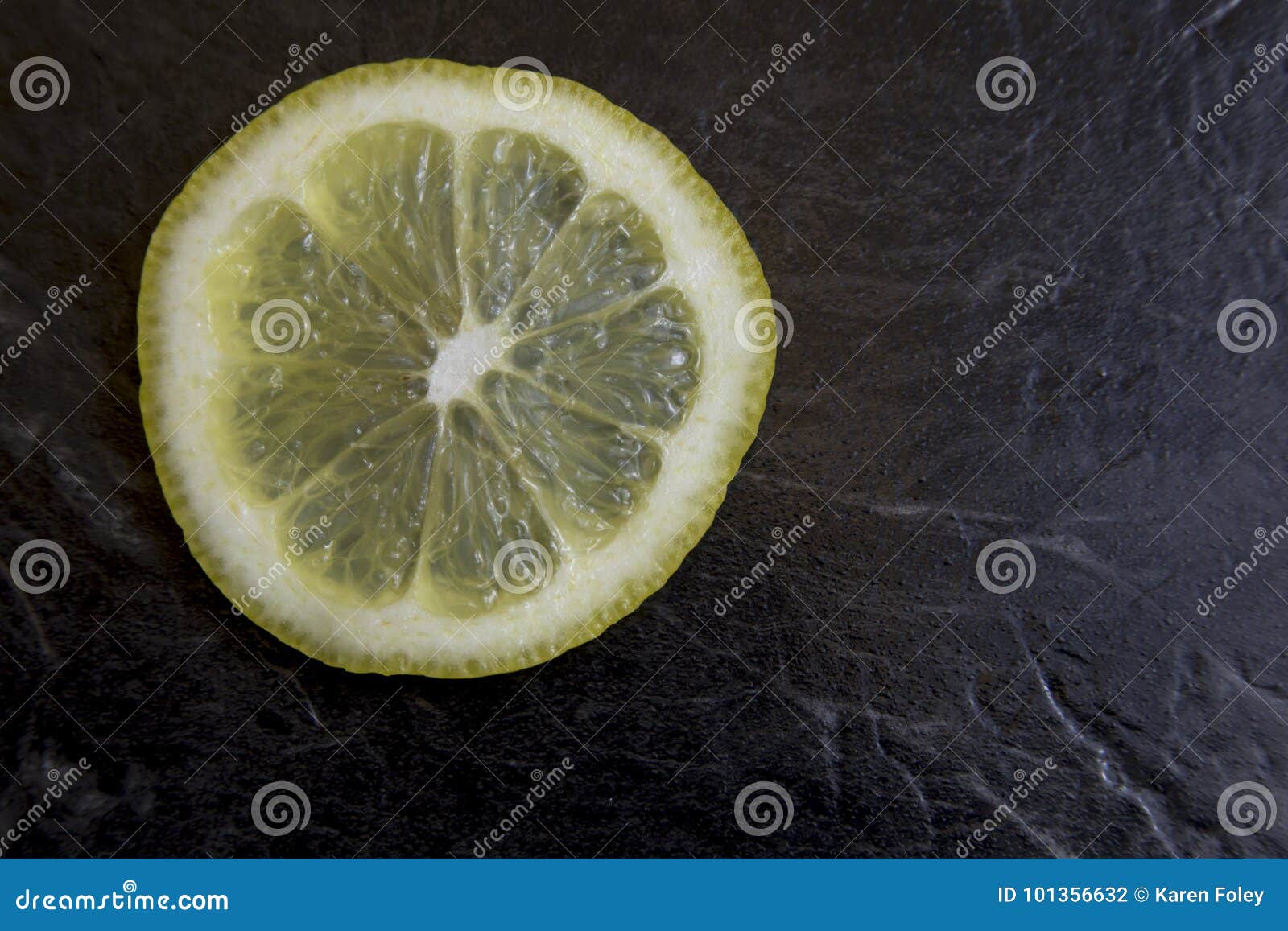 Lemon Slice on Black Marble Stock Photo - Image of copy, citrus: 101356632