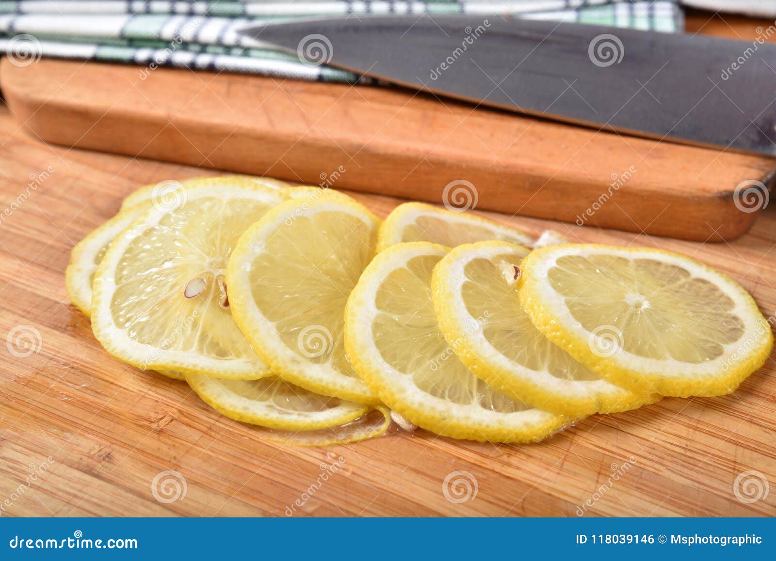 Thin sliced lemons stock photo. Image of citrus, juicy - 118039146