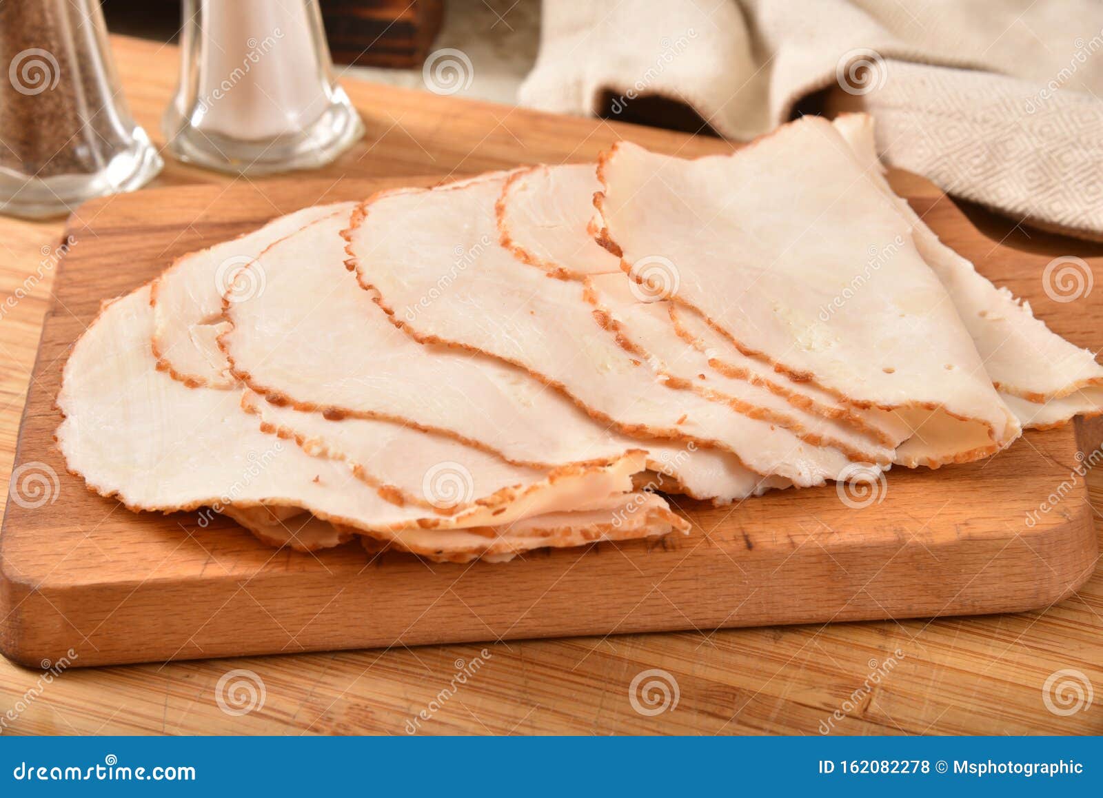 Thin sliced roasted turkey stock photo. Image of tasty - 162082278