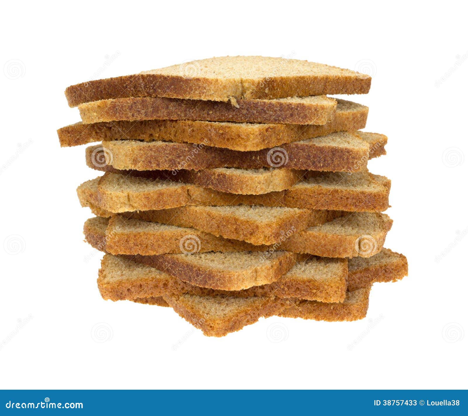 Thin Sliced Wheat Bread Stacked Stock Image - Image of tasty, side ...