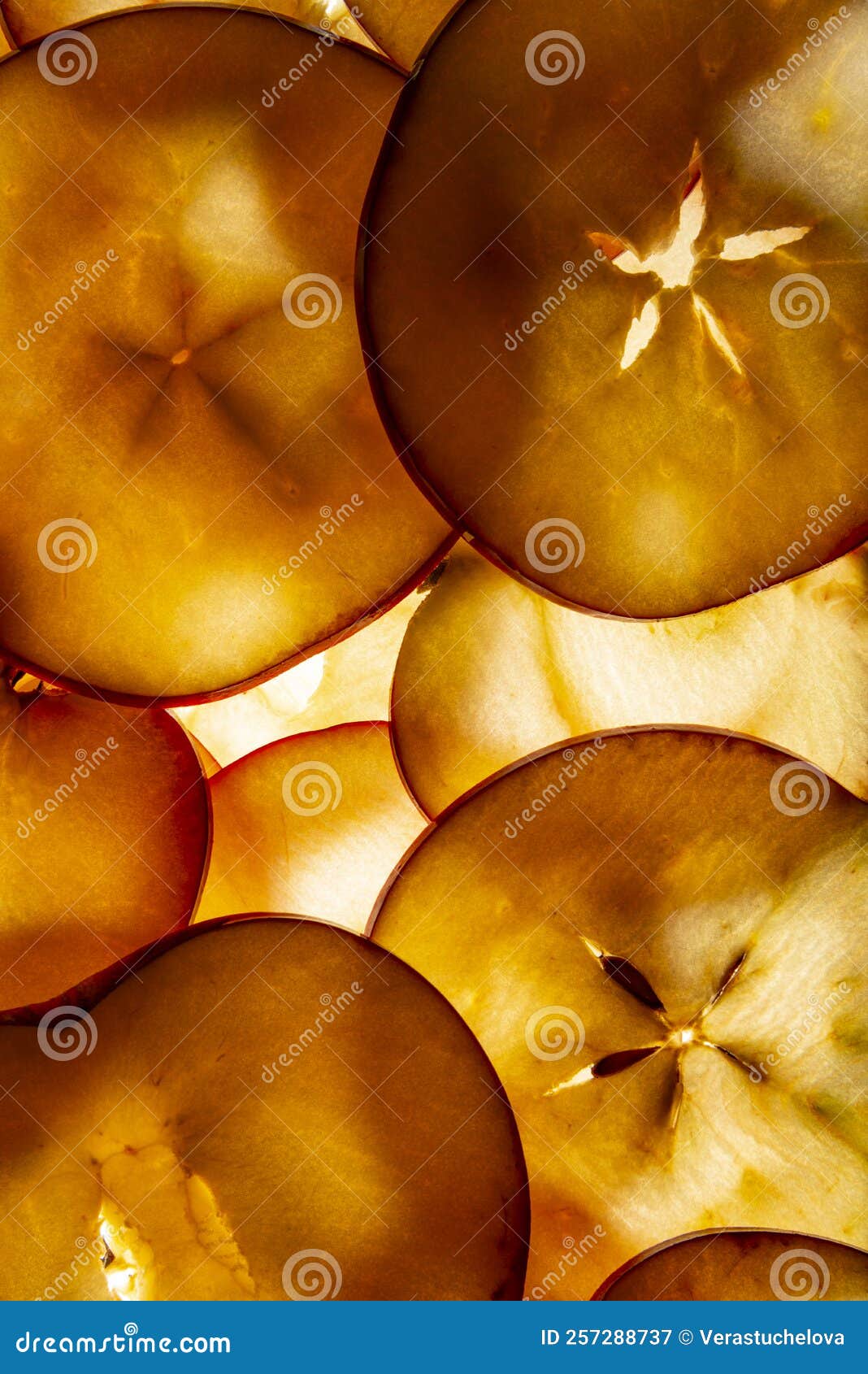 Thin Slices of Apples on a White Background Stock Image - Image of ...