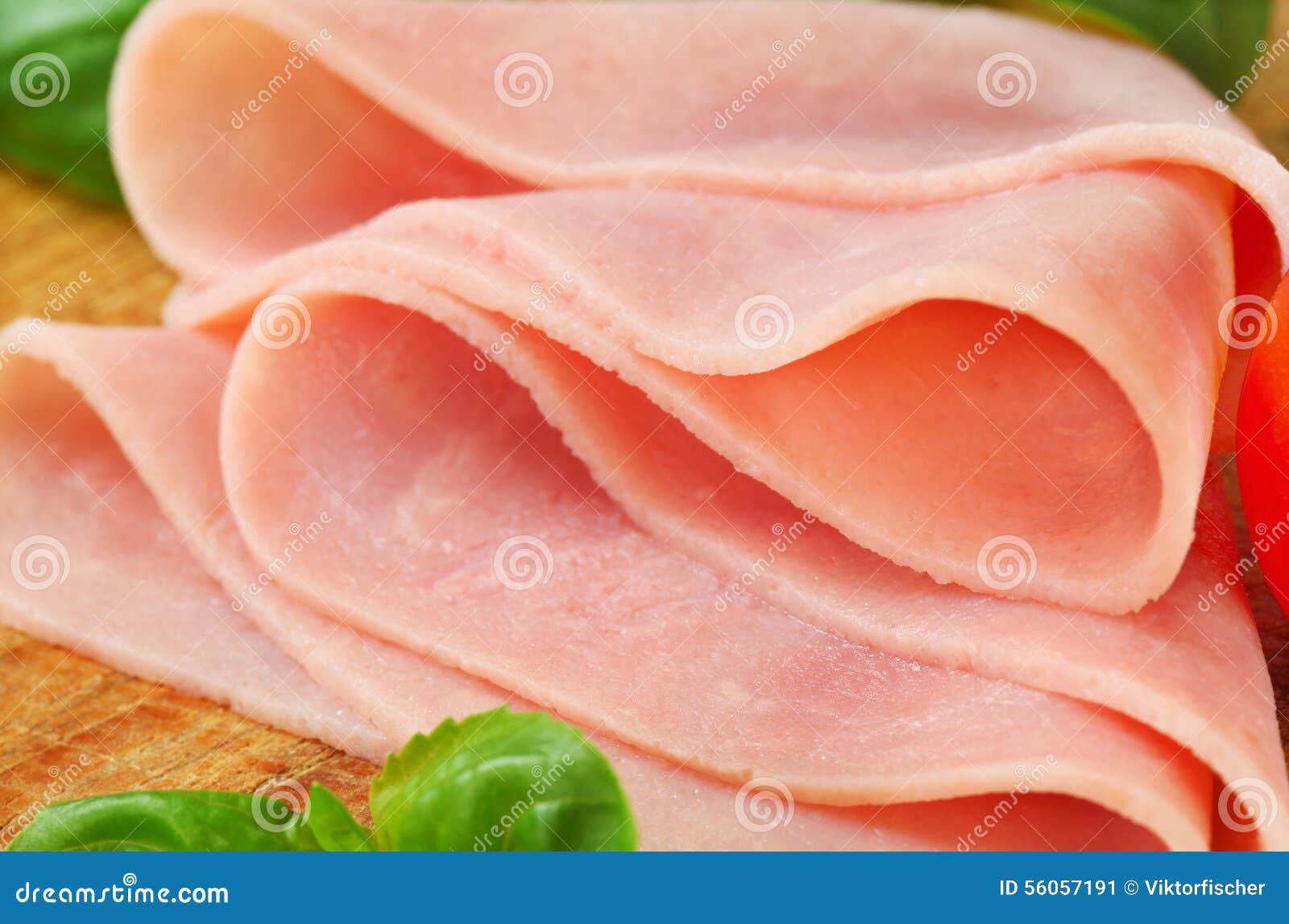 Thin slices of ham stock image. Image of food, turkey - 56057191