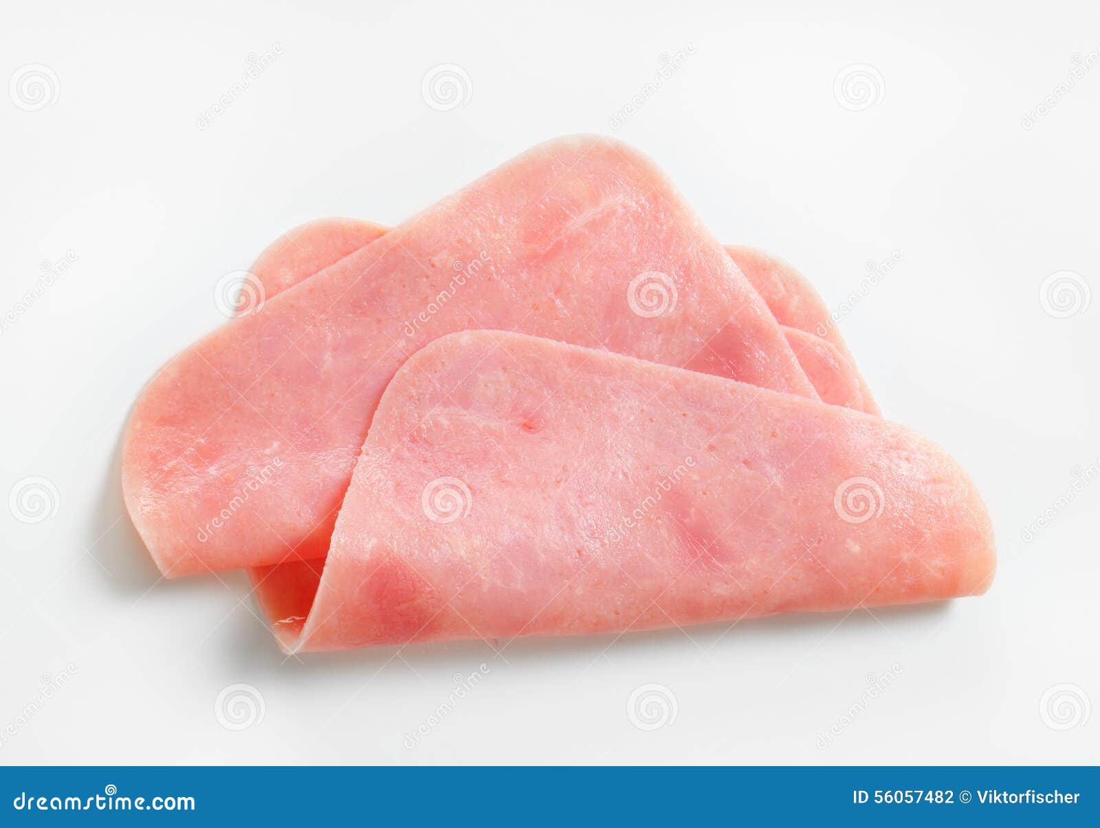 Thin slices of ham stock photo. Image of shot, cold, fresh - 56057482