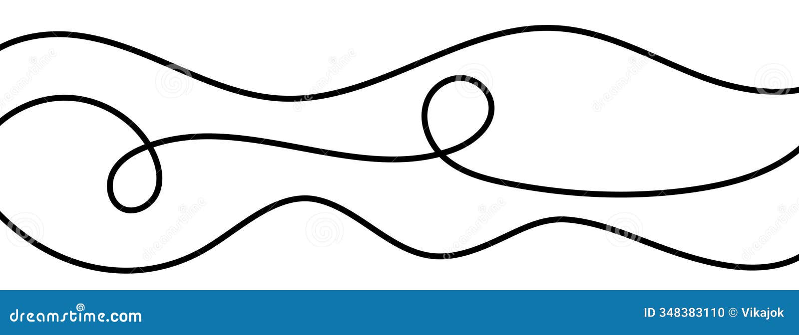 Thin Squiggle Line Set. Wavy Wiggle Stripe Pattern Collection Stock ...