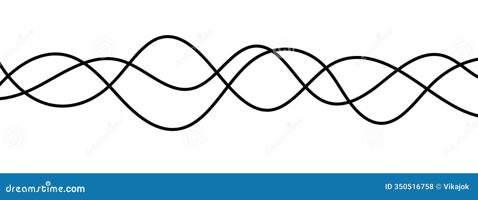 Thin Squiggly Lines. Wavy Wiggle Stripe Pattern Decoration Stock ...