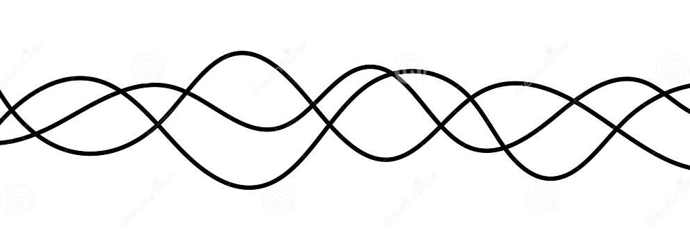 Thin Squiggly Lines. Wavy Wiggle Stripe Pattern Decoration Stock ...