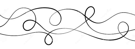 Thin Squiggly Lines. Wavy Wiggle Stripes Pattern Decoration Stock ...