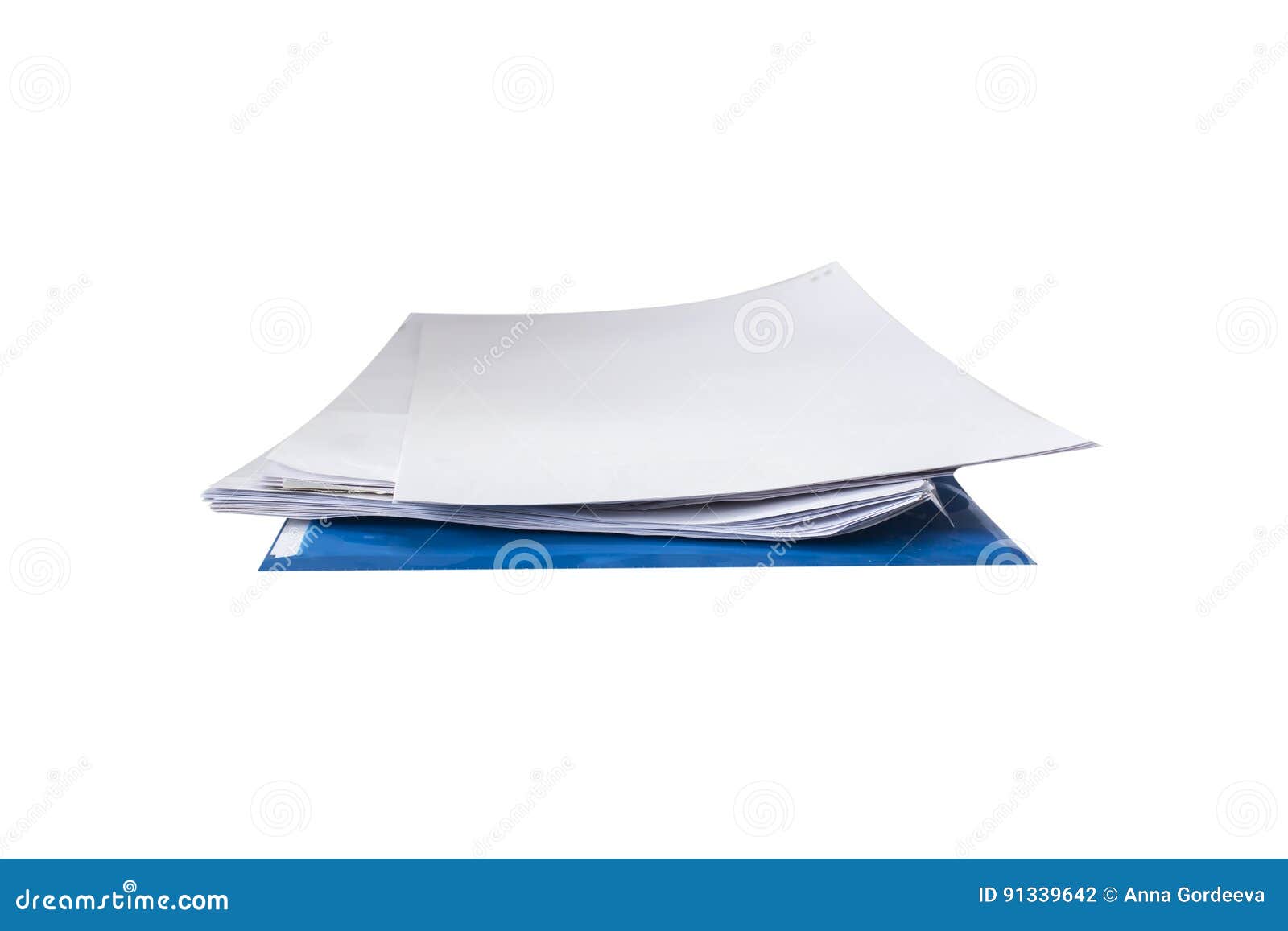 Thin Stack of Office Paper Documents Stock Photo - Image of concept ...