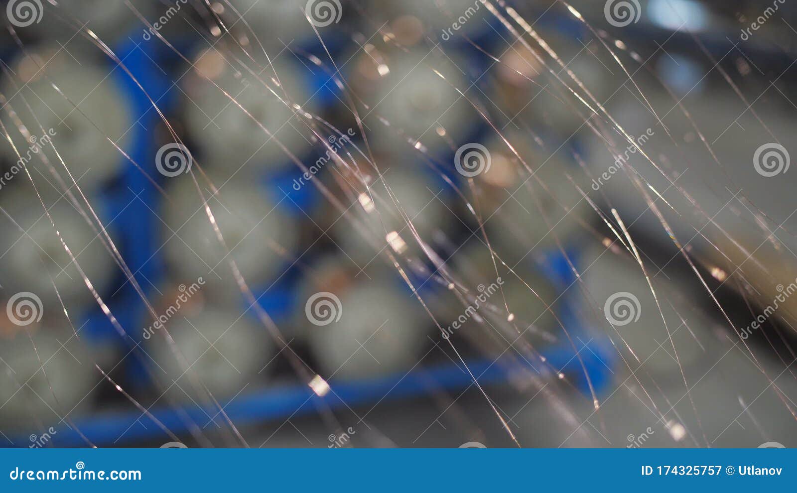 Thin Strands of Copper Wire are Woven into a Single Cable. the Process ...