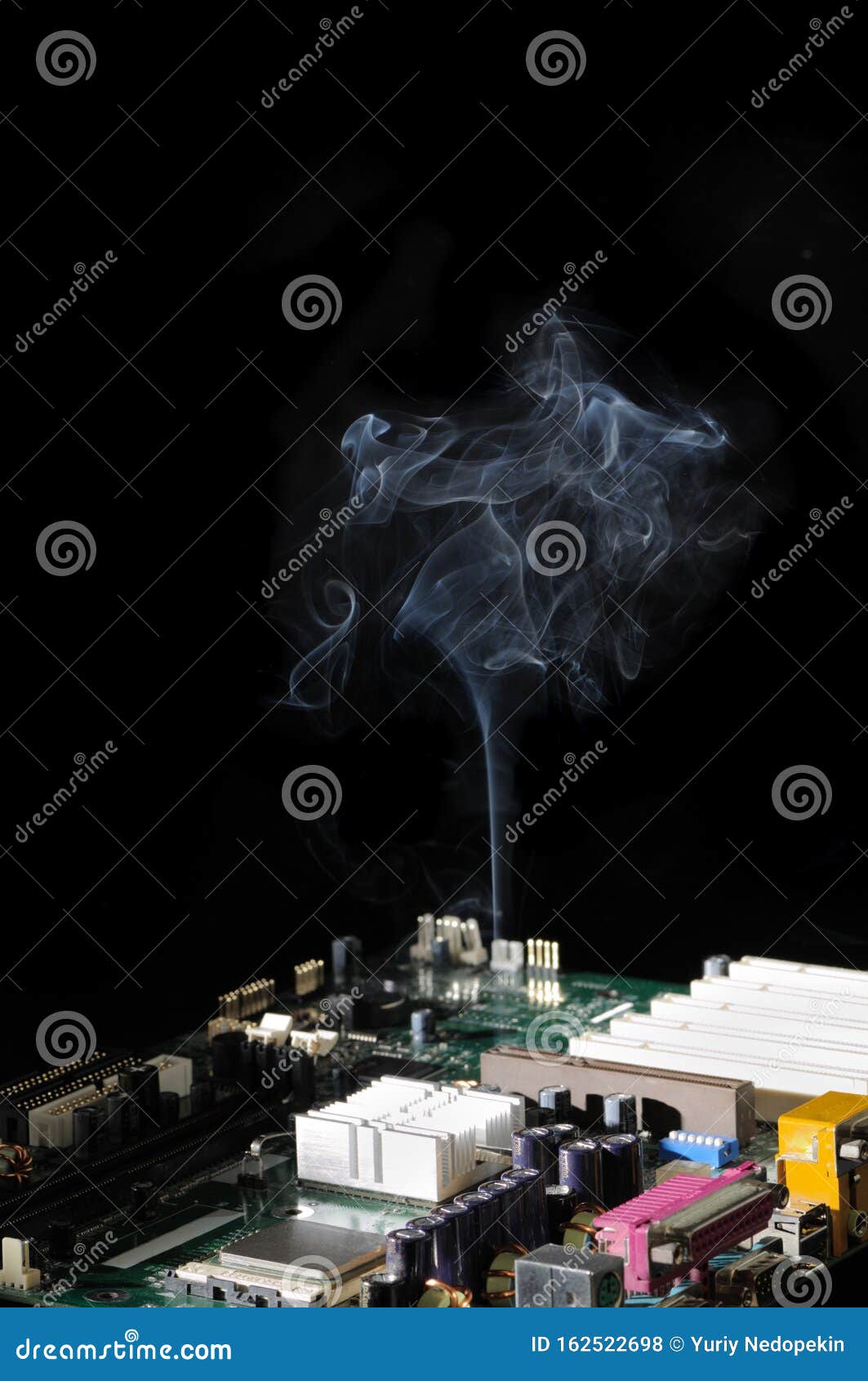 Close-up Side View of a PCB Board with SMD Components Stock Photo ...