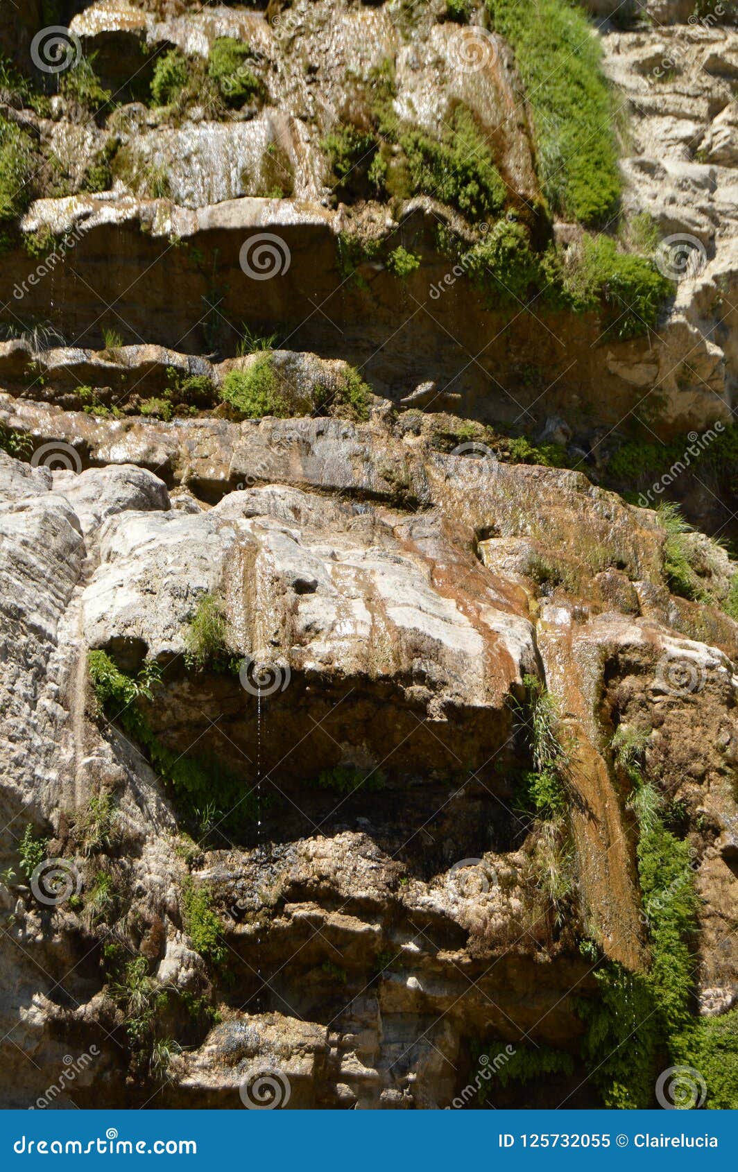 A Thin Stream of Water on the Dried Waterfall Wuchang-su, Crimea June ...