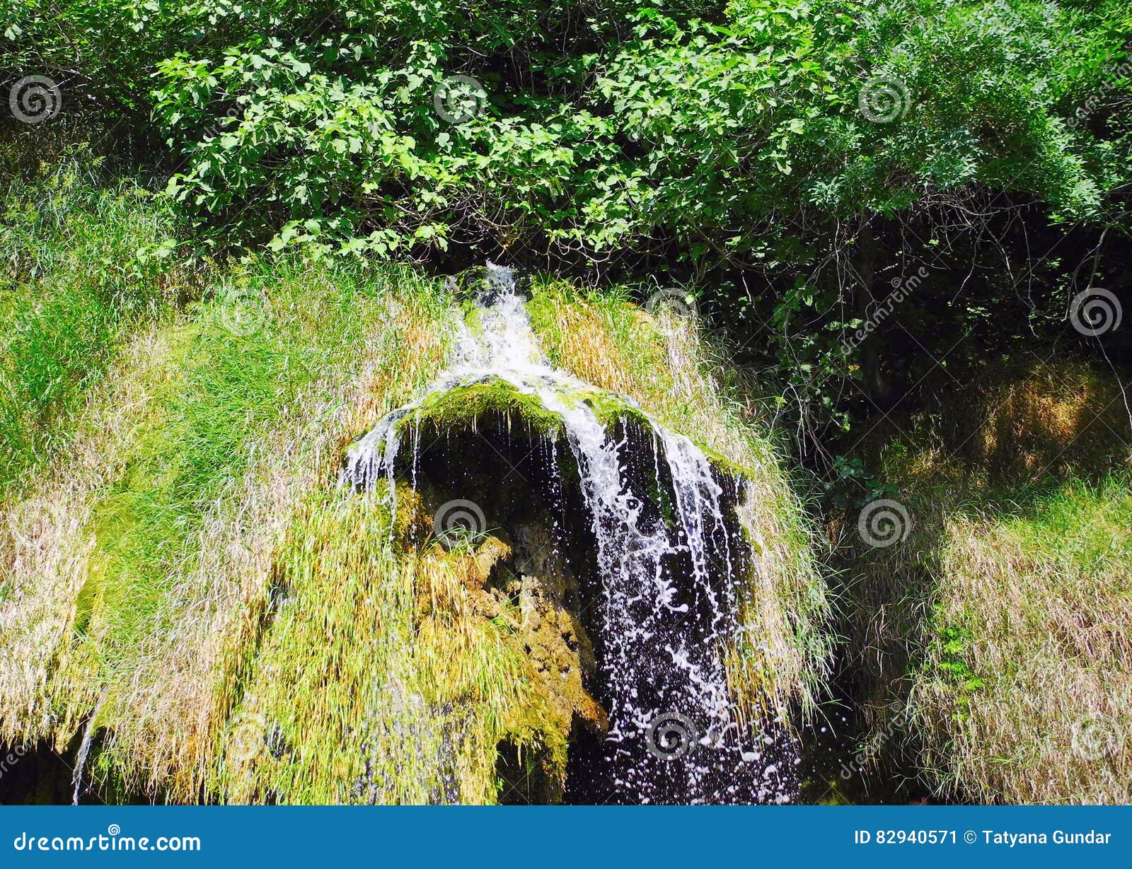 Thin stream waterfall. stock image. Image of water, waterfall - 82940571