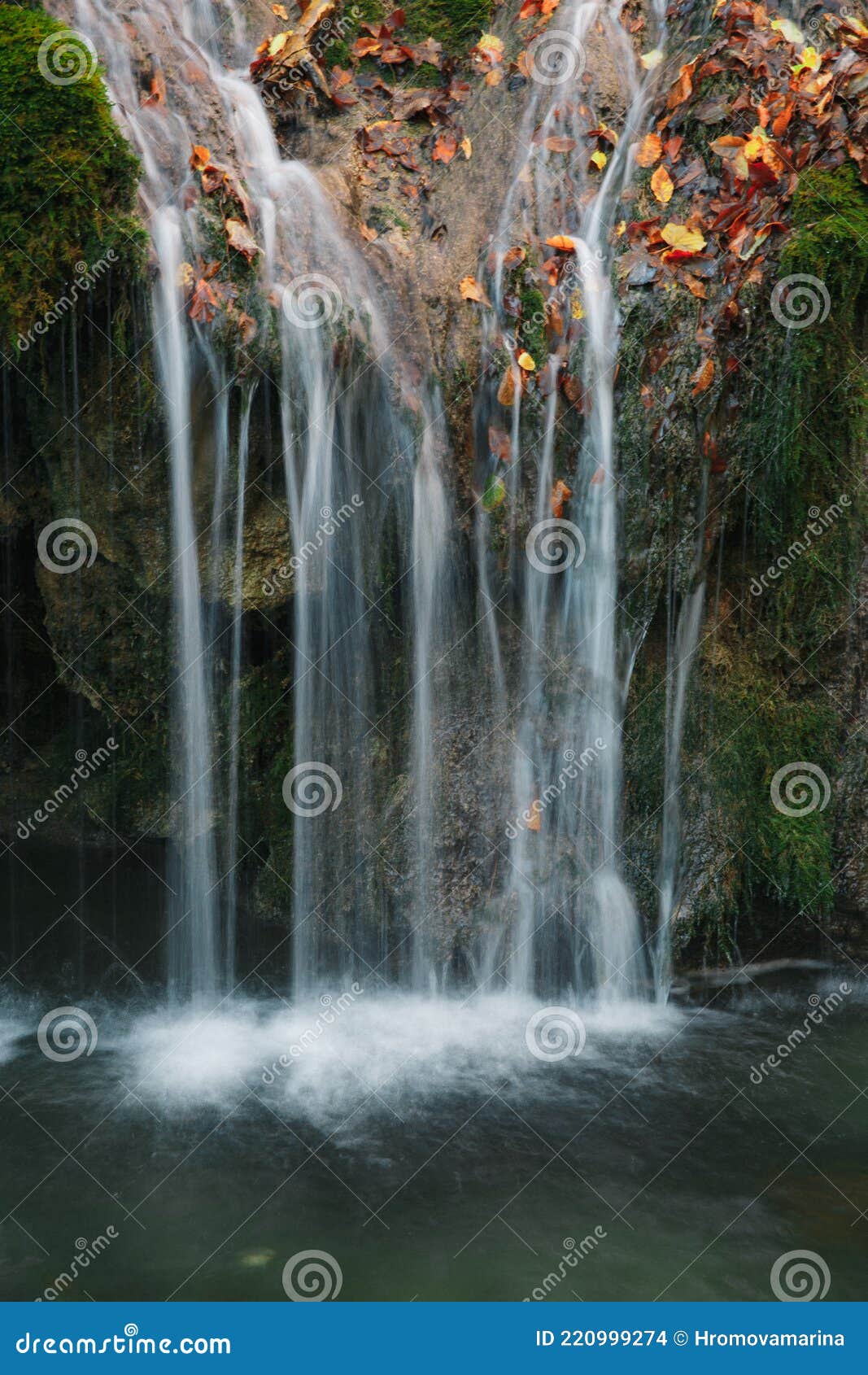 Thin Streams of a Mountain Waterfall Stock Photo - Image of beautiful ...