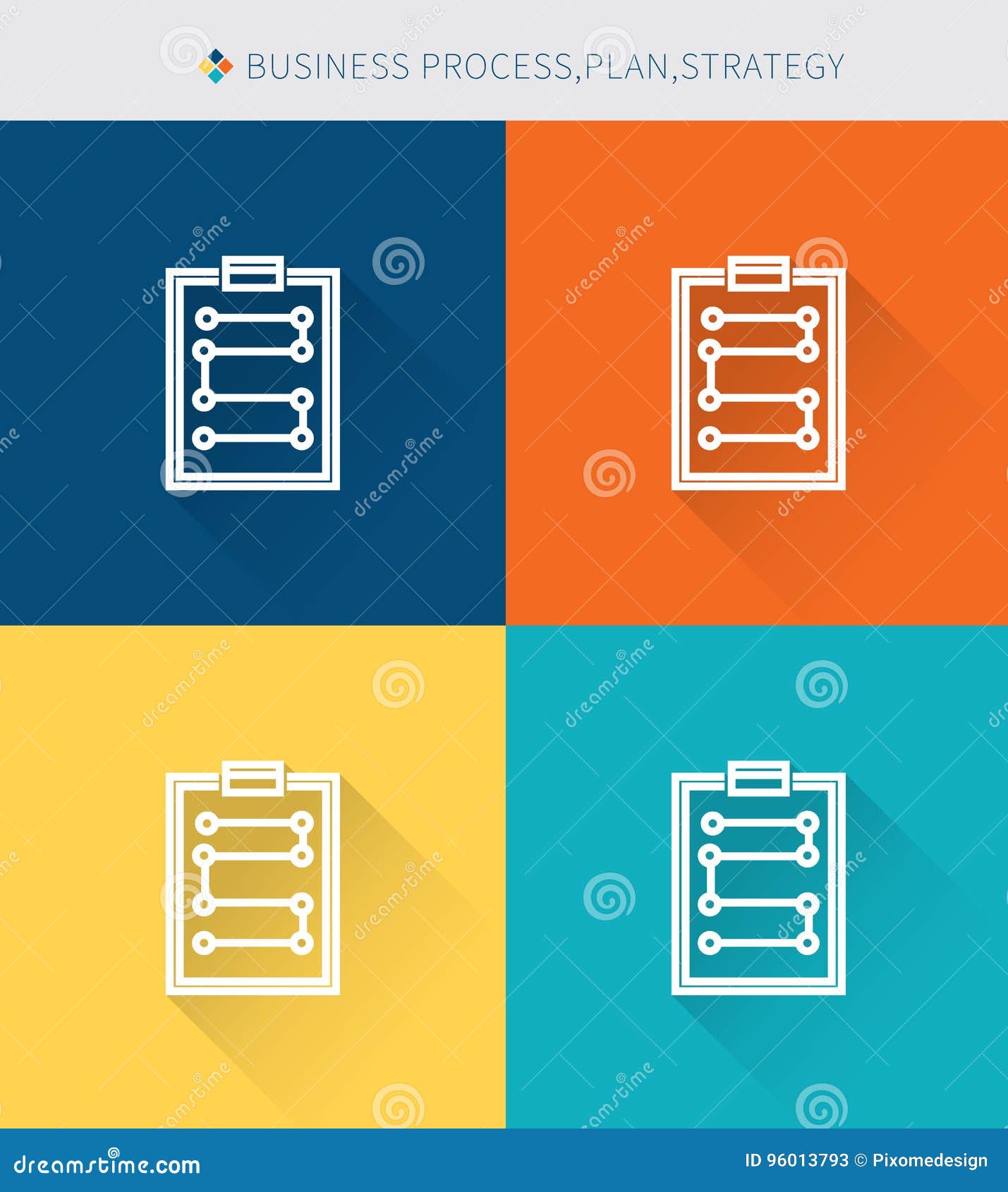 Thin Thin Line Icons Set of Business Process & Plan and Strategy ...