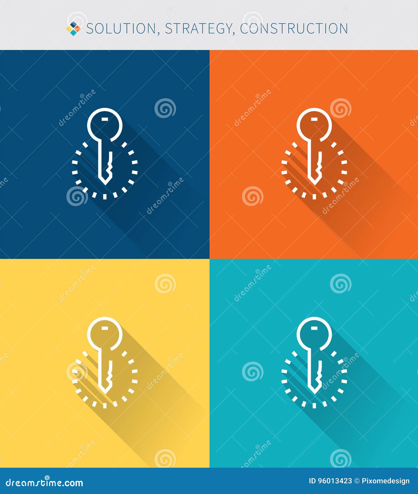 Solution, Strategy, Plan, Execution Cartoon Vector | CartoonDealer.com #271612781