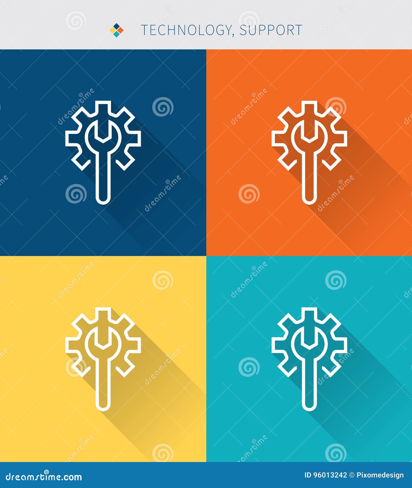 Thin Thin Line Icons Set of Technology and Support , Modern Simple ...