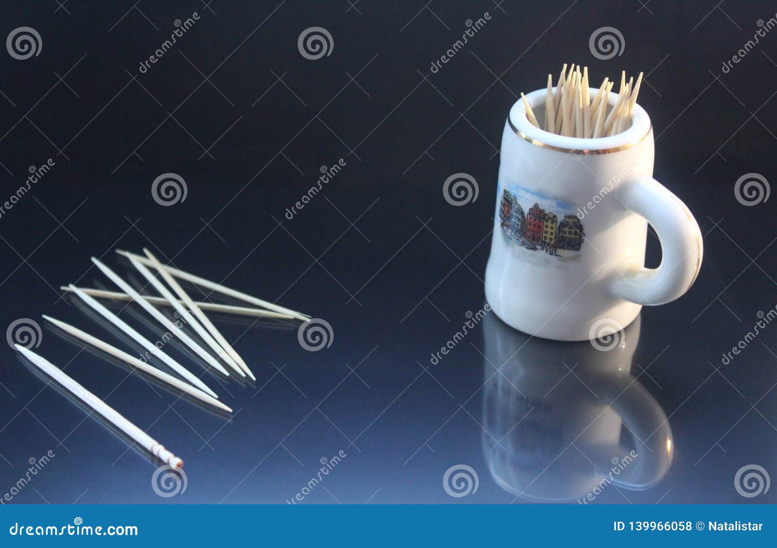 Thin Toothpicks in a Cup a Close Up. Stock Photo - Image of close, pile ...
