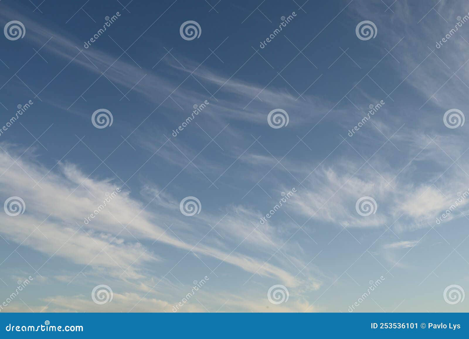 Thin Transparent Clouds on a Blue Sky Stock Image - Image of beautiful ...