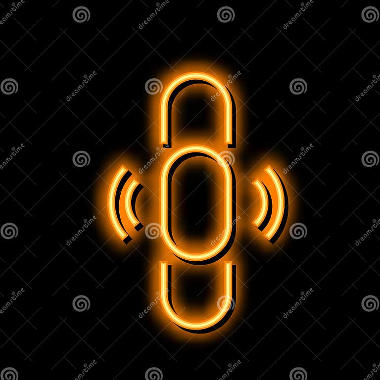 Thin Transparent Scroll Neon Glow Icon Illustration Stock Vector ...