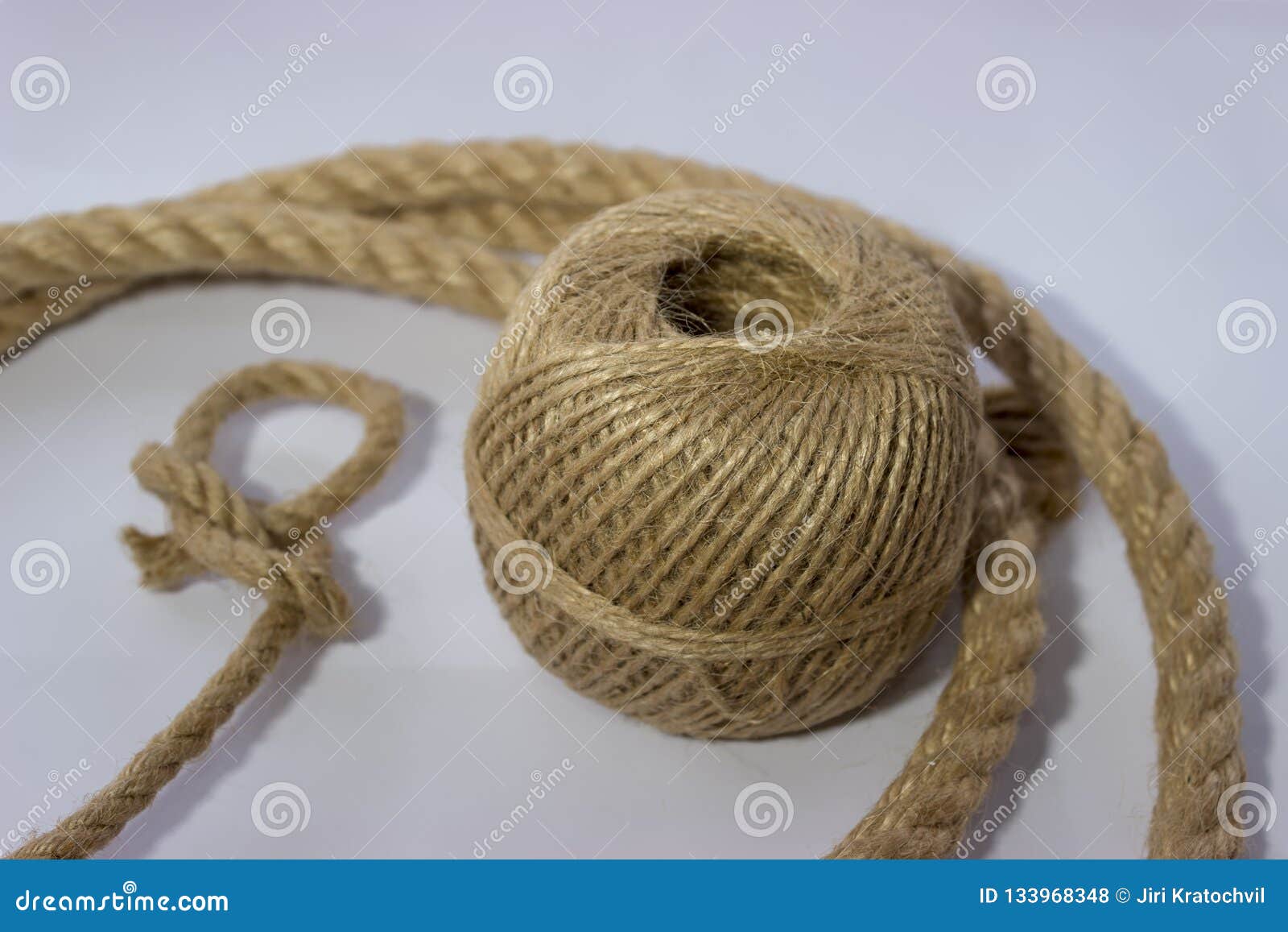 Thin Twine Tangled in a Ball and Lasso 3 Stock Photo - Image of rope ...