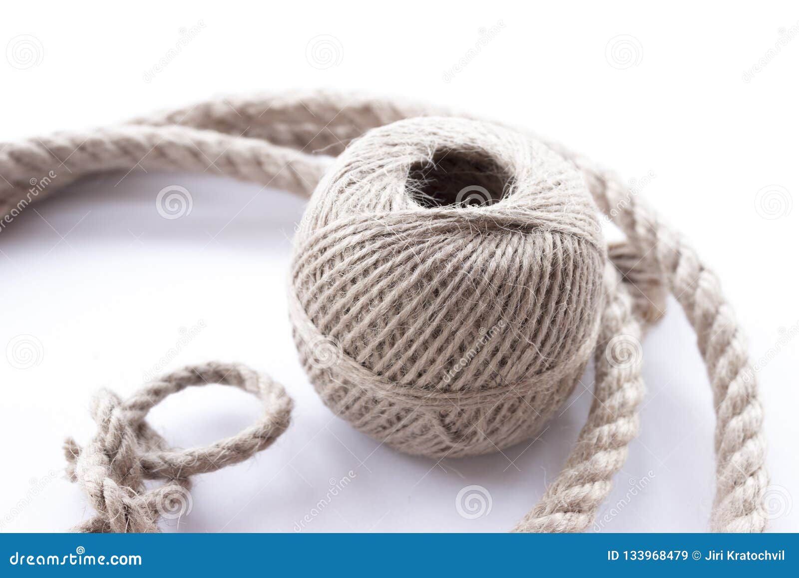 Thin Twine Tangled in a Ball and Lasso 2 Stock Image - Image of fasten ...