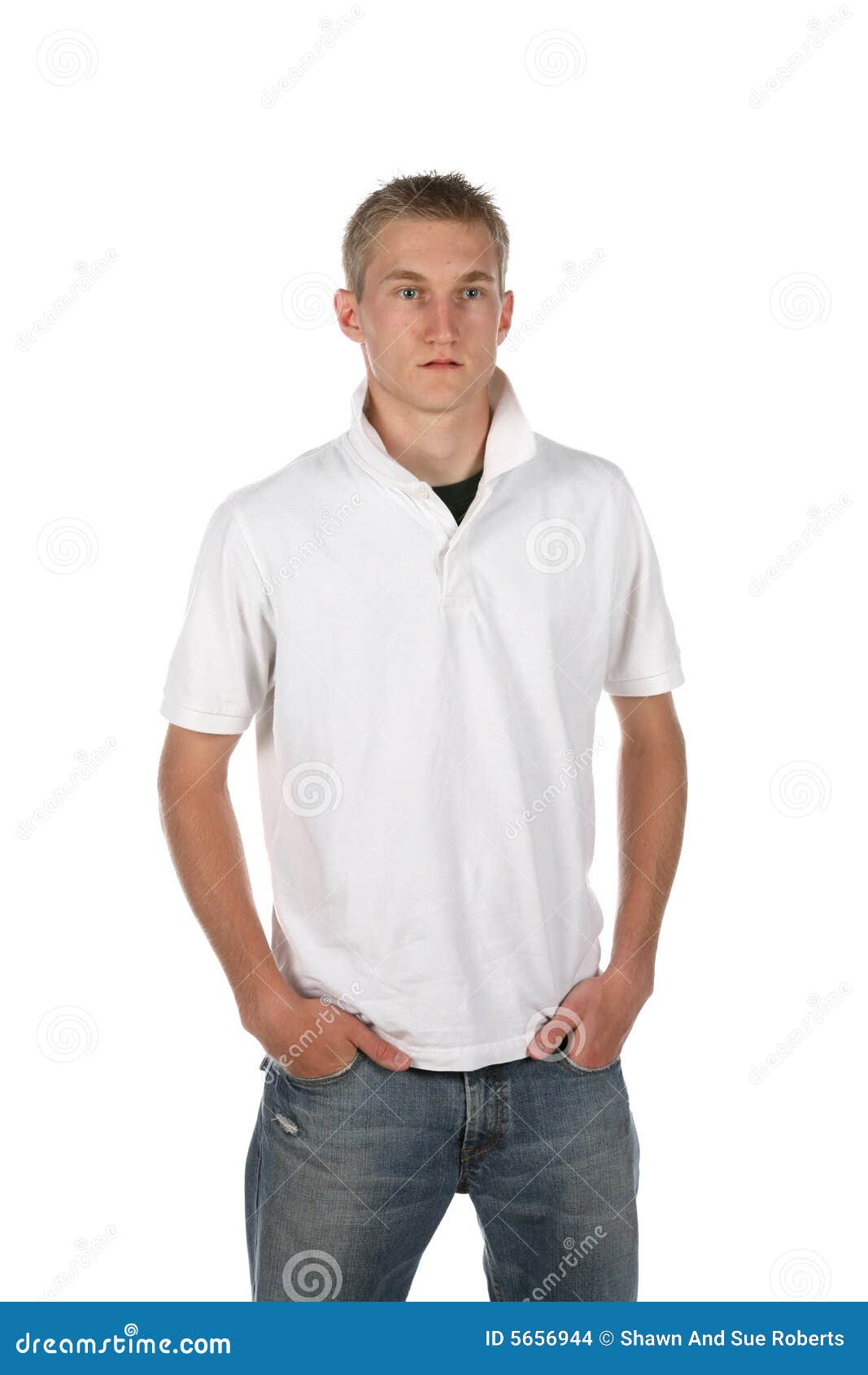 Thin, Well Built Man Standing Stock Photo - Image of jeans, healthy ...