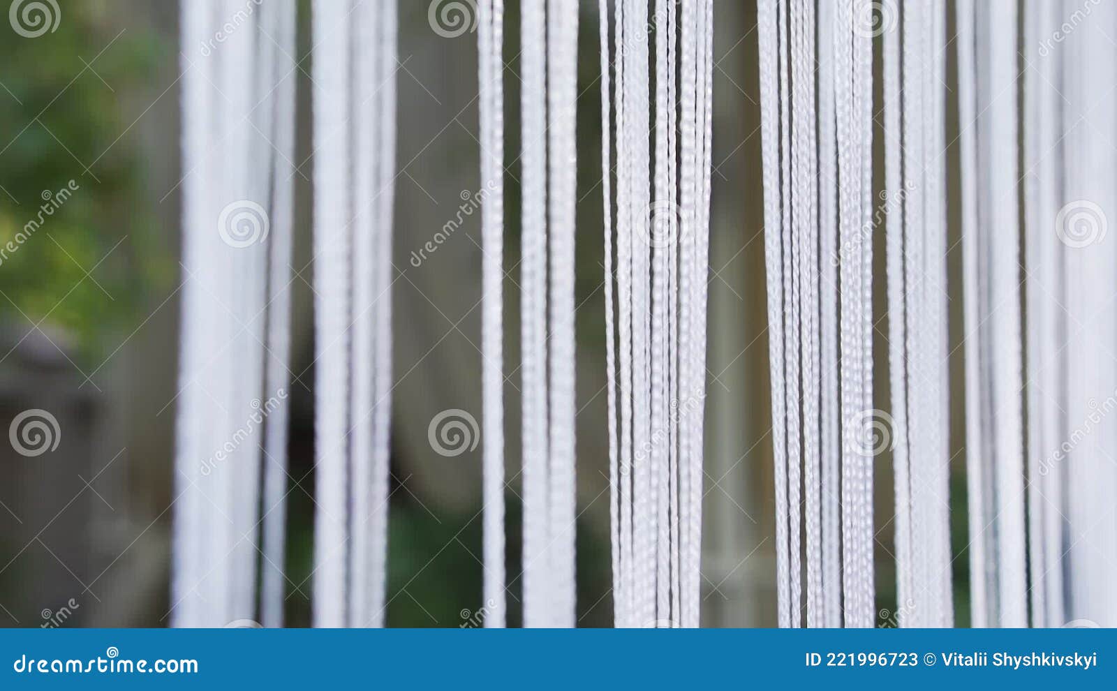 Thin White Expensive Threads Hang and Sway in the Wind Stock Video ...