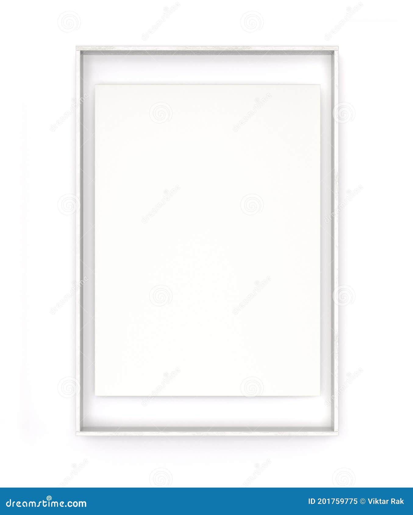 Thin White Wooden Rectangular Frame with Empty Space To Add an Image ...
